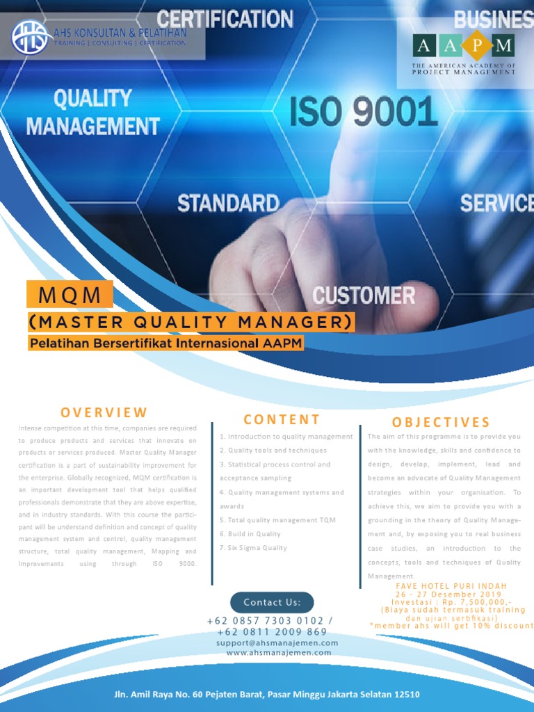 MQM Flyer New | PDF | Quality Management | Business Process Management