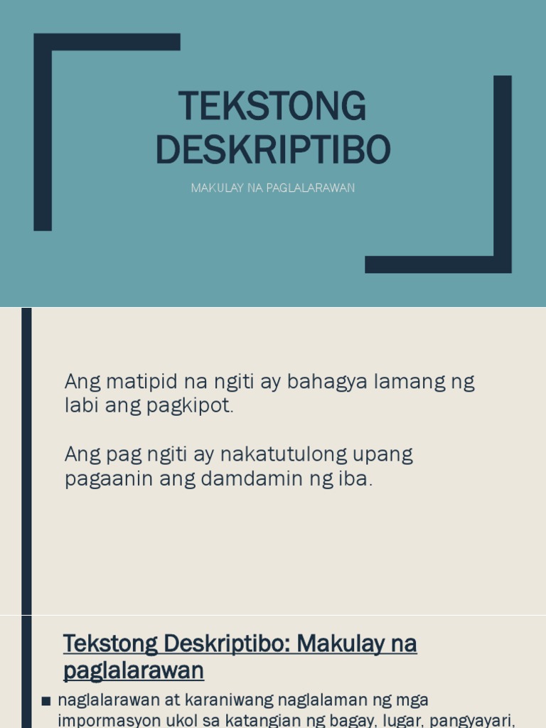 Tekstong Deskriptibo | PDF