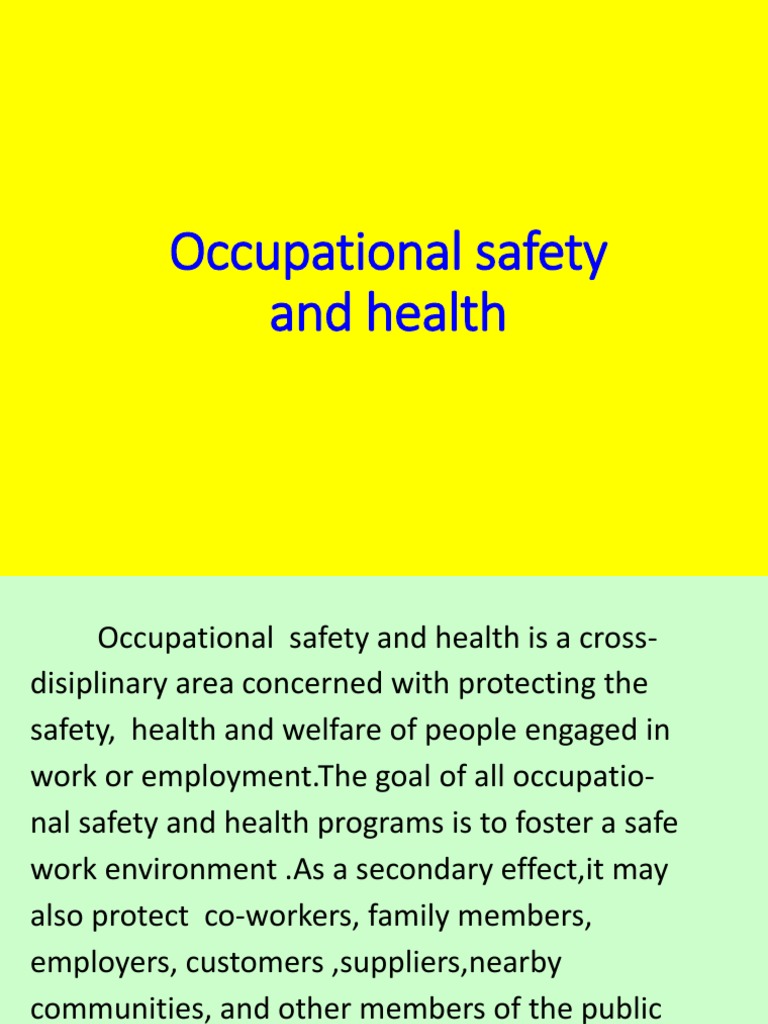 OSH in TLE | PDF | Hazards | Occupational Safety And Health