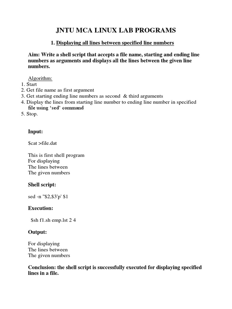 Jntu Mca Linux Lab Programs Pdf Filename Computer Architecture 