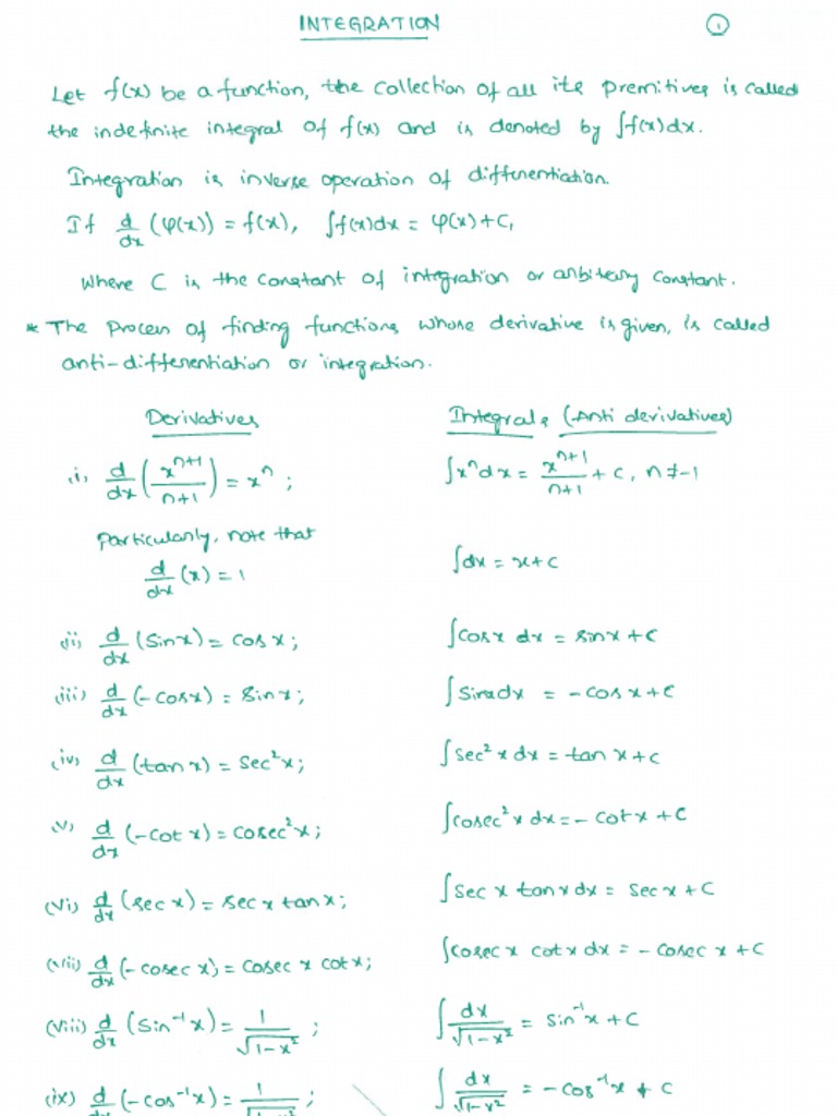 Integration Notes PDF | PDF