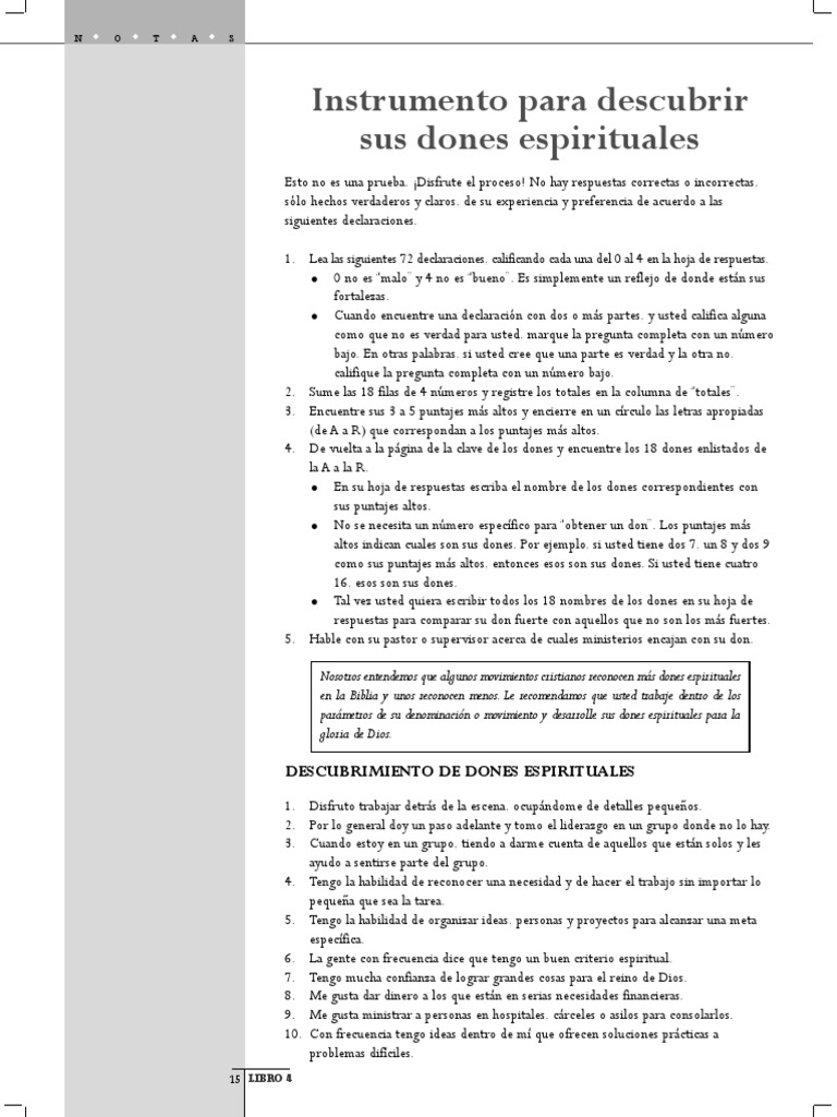 Guía para Descubrir Tus Dones PDF | PDF | Oración | Biblia