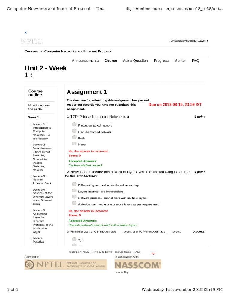 Noc18 cs38 Assignment2 | PDF | Computer Network | Internet Protocol Suite