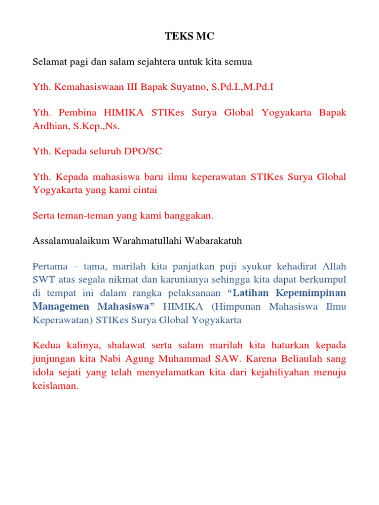 Teks MC Fix | PDF