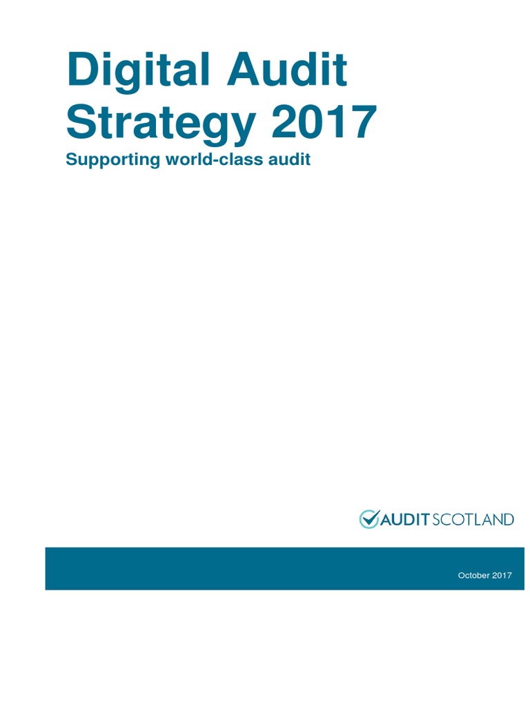 Digital Audit Strategy 2017 | PDF | Financial Audit | Analytics