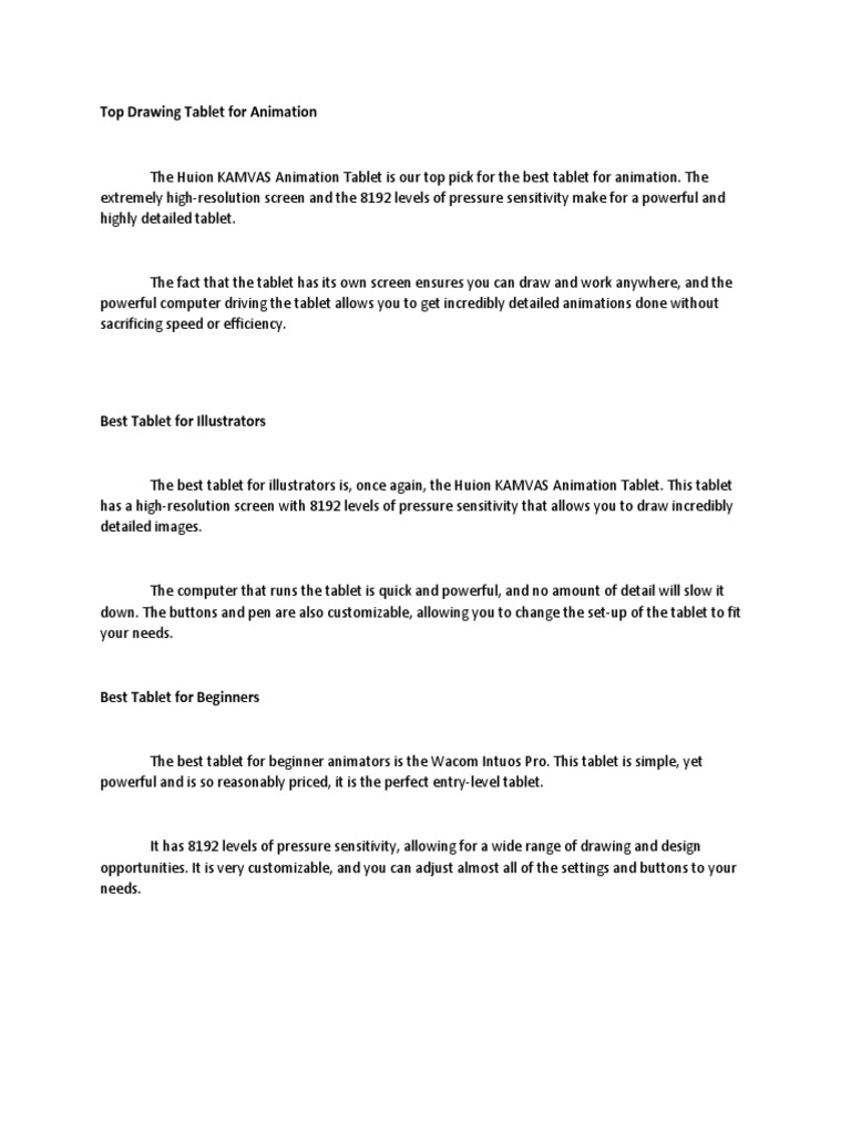 Drawing Tablets | PDF | Tablet Computer | Consumer Electronics