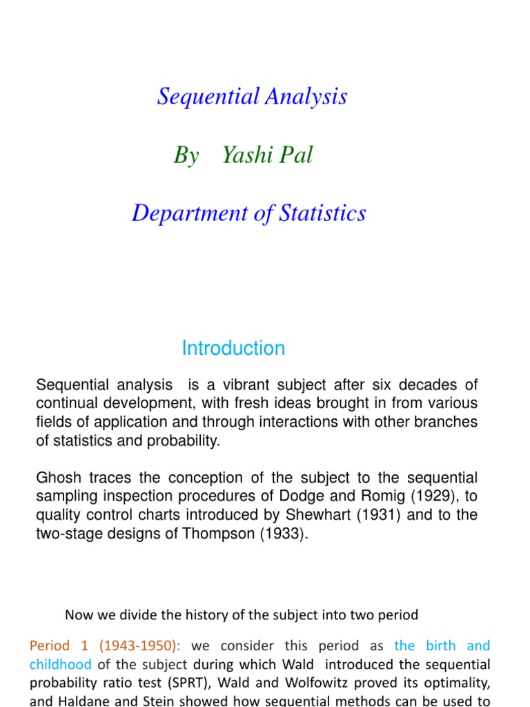 On Sequential Analysis | PDF | Statistical Hypothesis Testing | Statistics