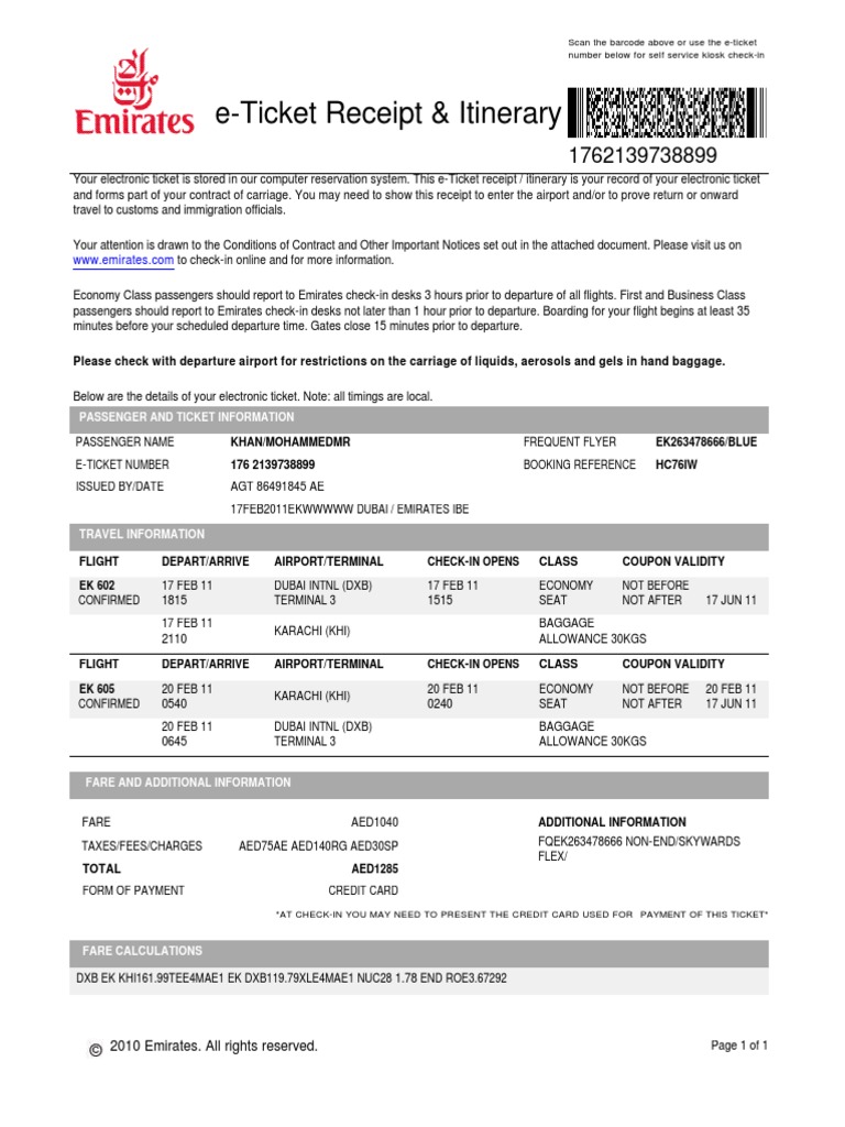 E Ticket Receipt Template PDF | PDF | Services (Economics) | Service ...
