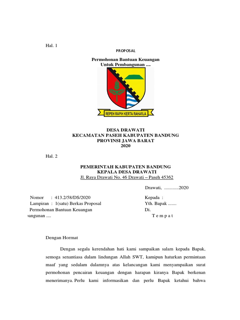 CONTOH PROPOSAL DESA Masa Kini | PDF
