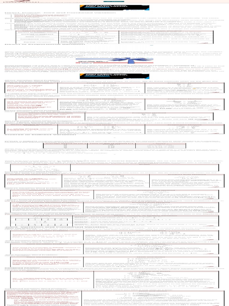 Direct, Inverse, Joint and Combined Variation - She Loves Math | PDF ...