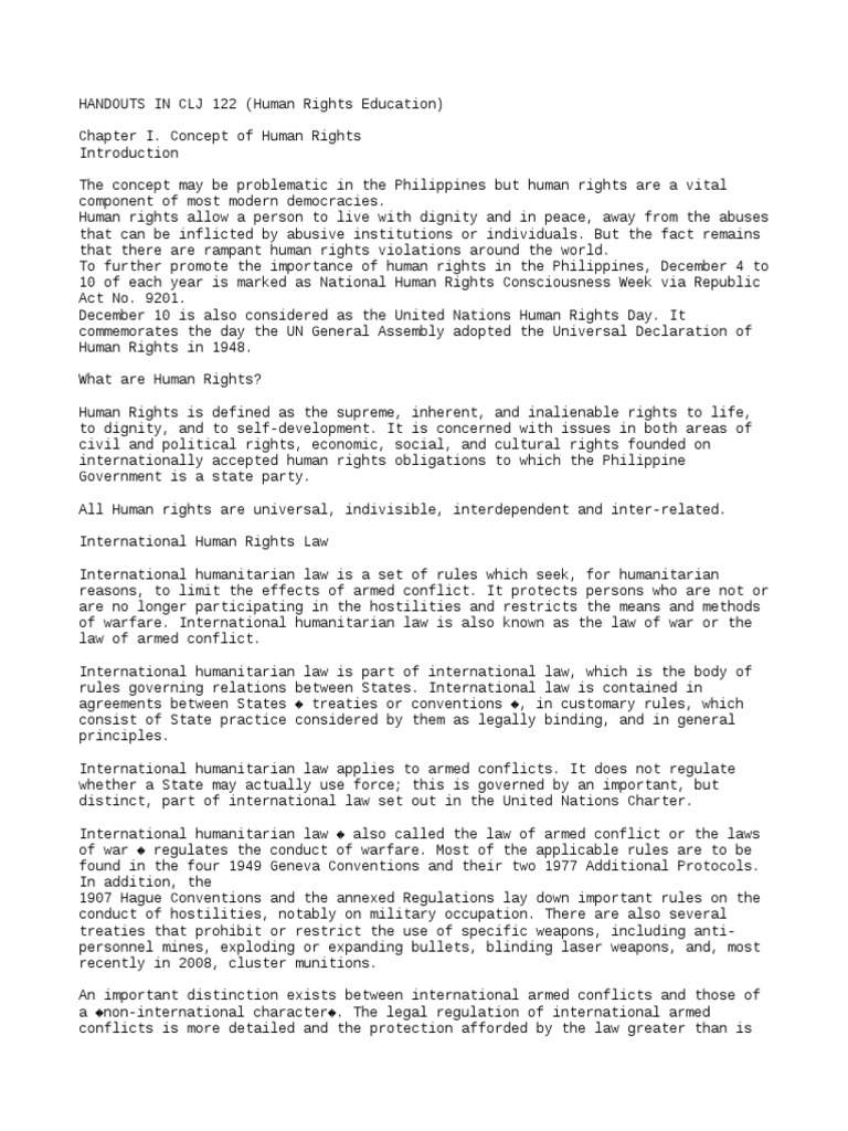 An Introduction to the Concept of Human Rights: Defining Key Terms and ...