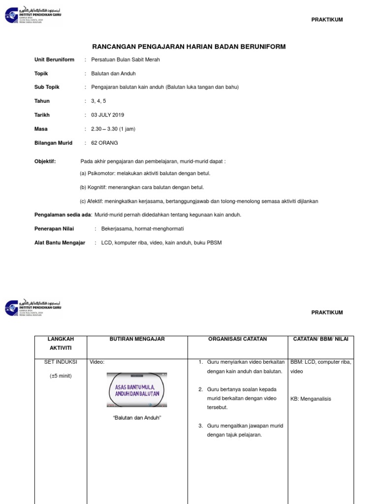 RPH BSMM Balutan Dan Anduh (Minngu 2) - 1 | PDF