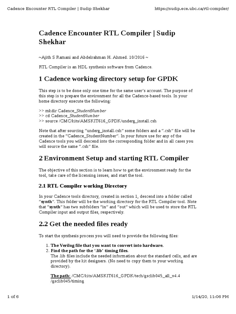 RTL Synthesis1 | PDF | Directory (Computing) | Computer File