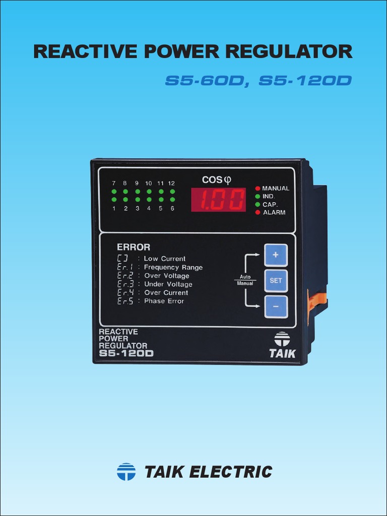 Taik Electric Reactive Power Regulators | PDF | Ac Power | Capacitor