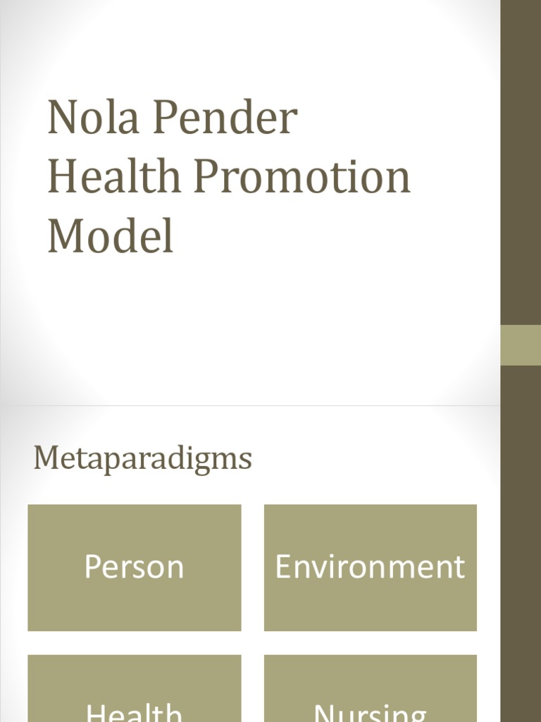 Nola Pender | PDF | Behavior | Nursing