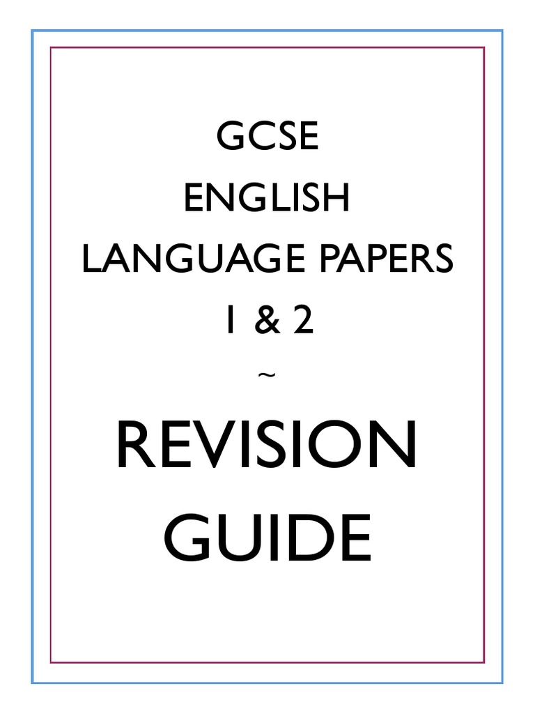 GCSE English Language Revision Guide | PDF | Writers | Question
