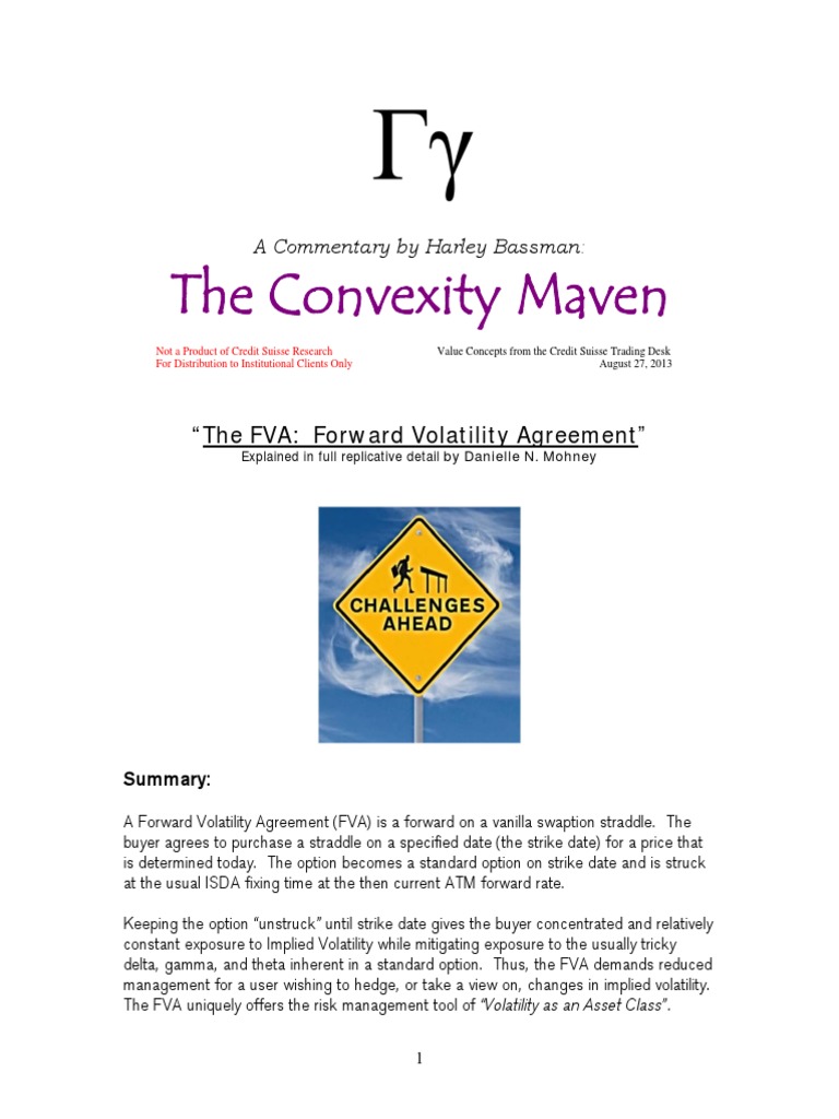 The FVA - Forward Volatility Agreement | PDF | Greeks (Finance ...