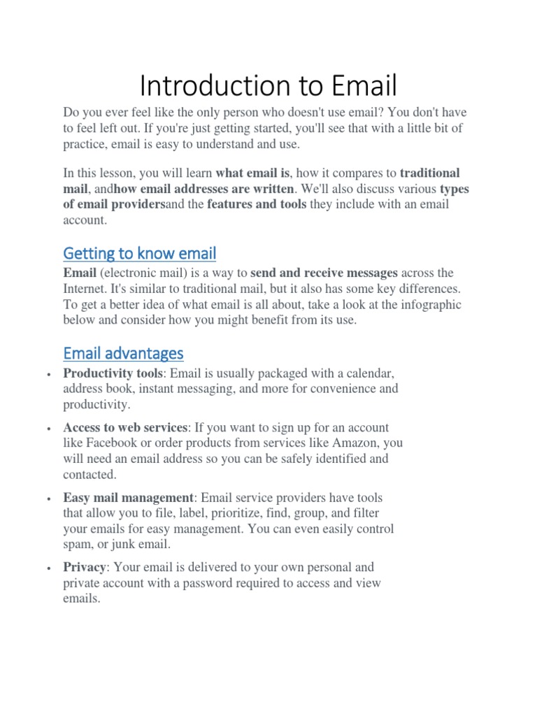 Introduction To Email and Internet | PDF | Web Search Engine | Internet ...