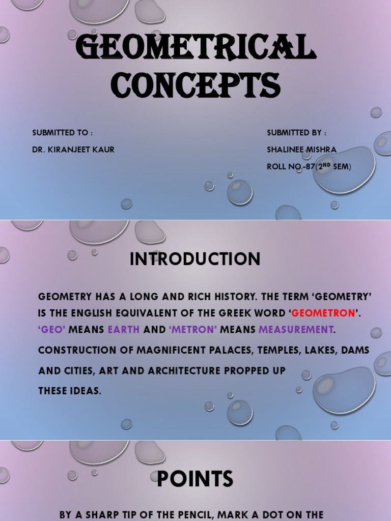 Understanding Basic Geometrical Concepts: An Introduction to Points ...