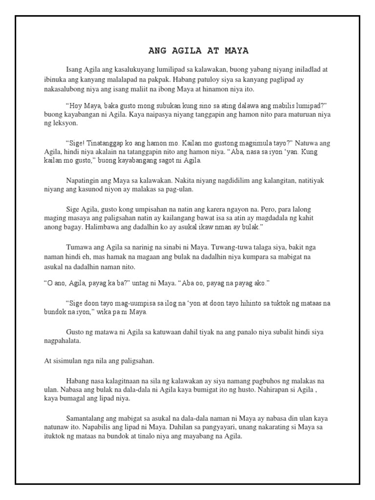 Ang Agila at Maya | PDF