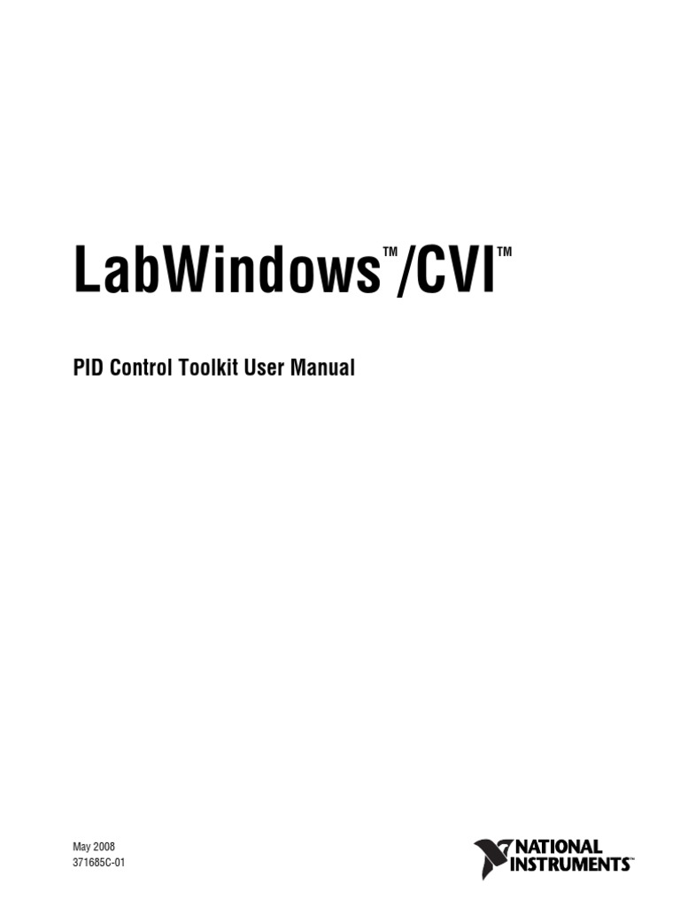 LabWindows CVI PID Control Toolkit User Manual PDF | PDF | Control Theory | Electrical Engineering