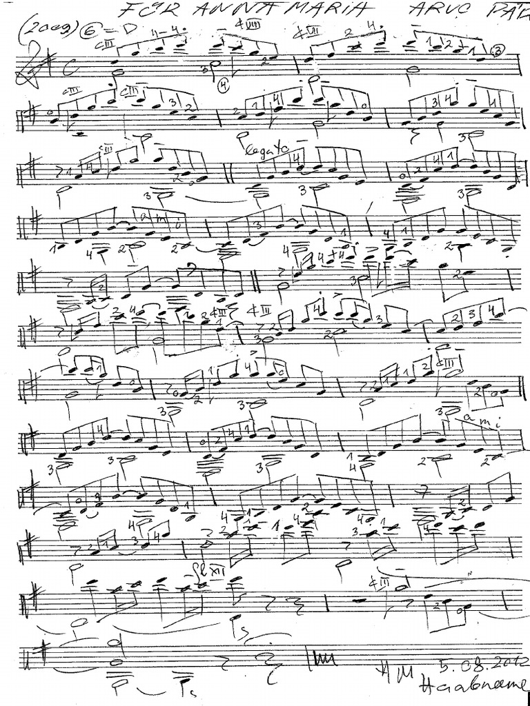 Arvo Pärt Für Anna Maria | PDF