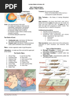 Science 10 First Quarter Reviewer | PDF | Plate Tectonics | Earthquakes