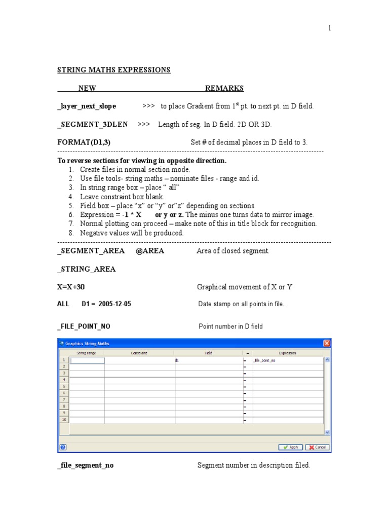 String Maths Expressions1 | PDF | String (Computer Science) | Slope