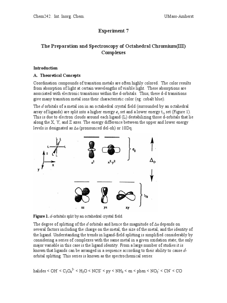 Spectrochemical Series | PDF | Molecular Physics | Physical Chemistry