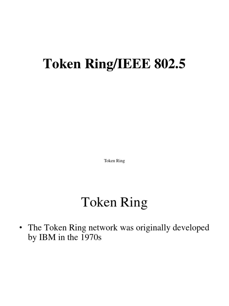 Token Ring | PDF | Bit | Communications Protocols