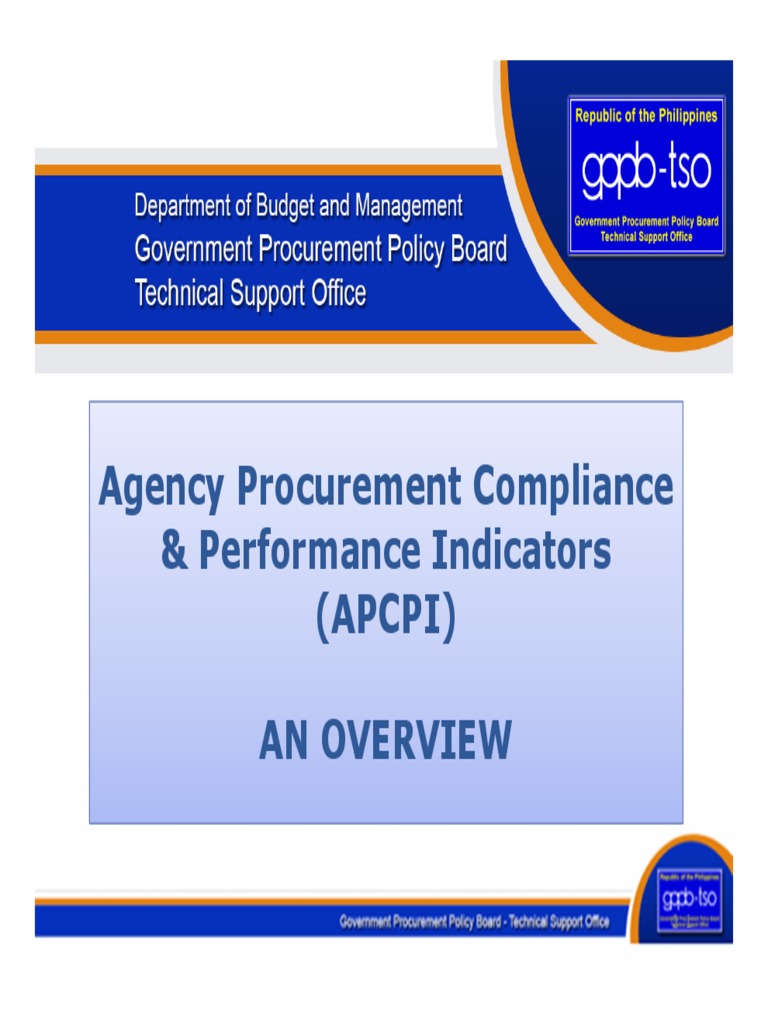07 APCPI Overview | PDF | Regulatory Compliance | Procurement