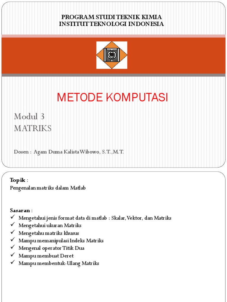 Modul 3 Matriks PDF | PDF