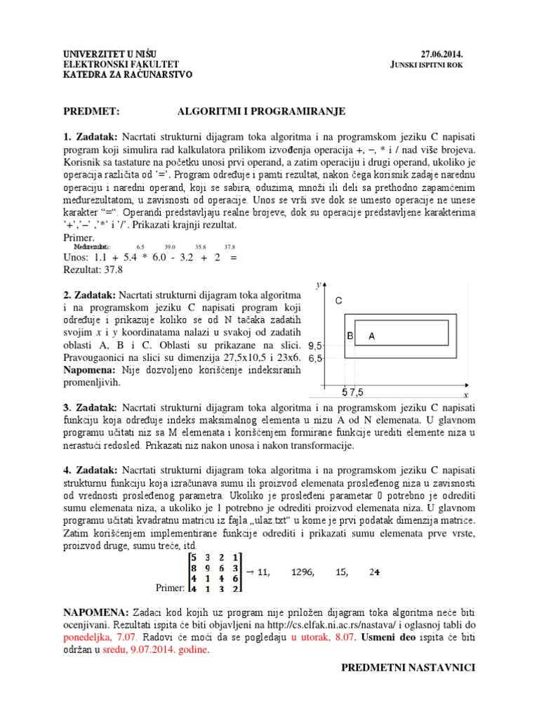 Algoritmi I Programiranje - 2014 Jun - P PDF | PDF