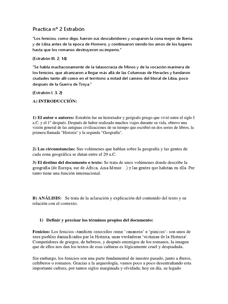 Practica Nº 2 Estrabón | PDF | Homero | Mitología griega