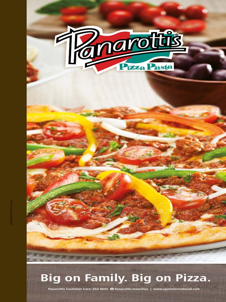 Panarottis Menu | PDF | Salad | Milkshake
