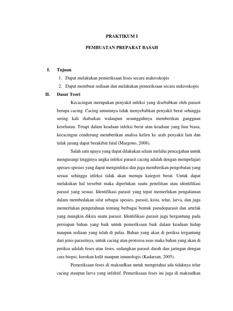 Laporan Preparat Basah | PDF