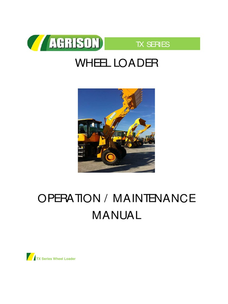 Wheel Loader Manual Agrison PDF | PDF | Tire | Vehicles