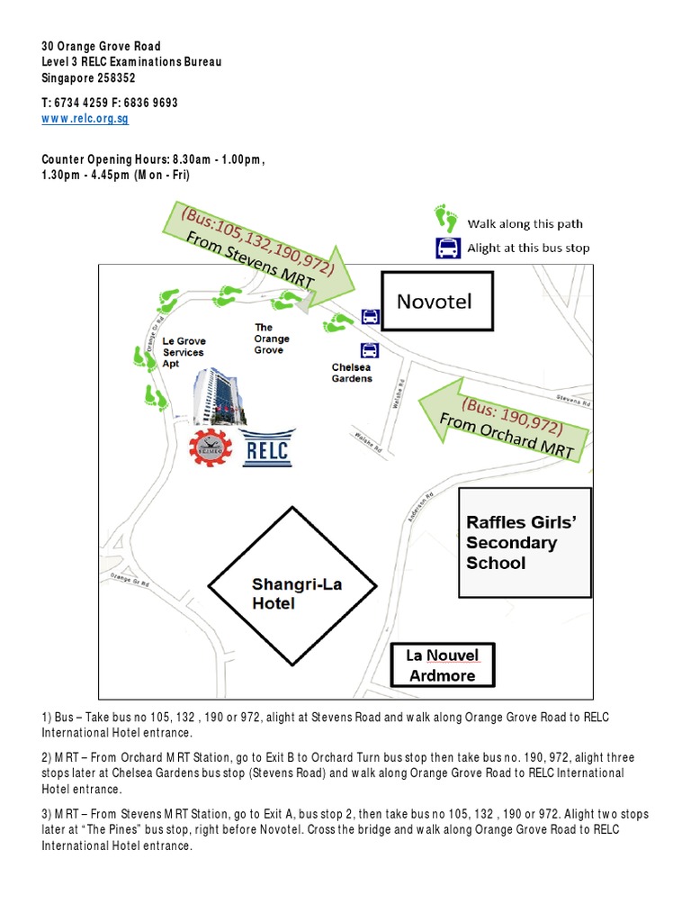Location Map (RELC Examinations Bureau) PDF | PDF