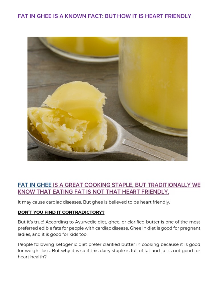 Ghee Saturated Fat Content – Fats explained: saturated, unsaturated and ...