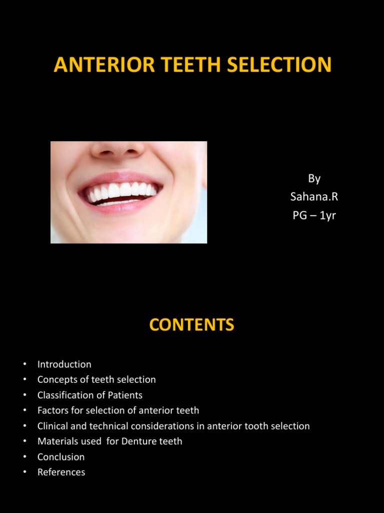 ANTERIOR TEETH SELECTION | Dentures | Dentistry