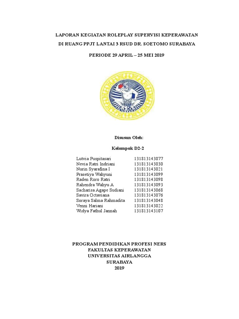 Proposal Kegiatan Roleplay Supervisi Keperawatan | PDF