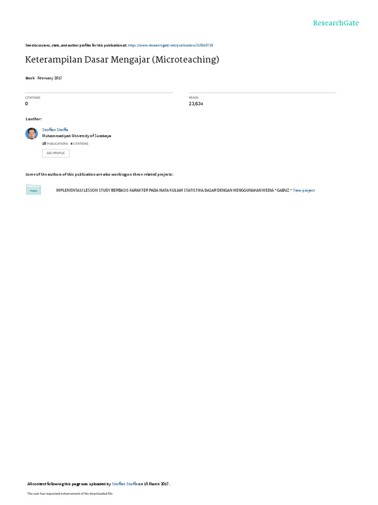 Buku Microteaching Pembuka | PDF