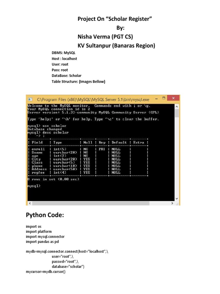 Scholar Register by Nisha Verma | PDF | Data Management Software | Databases