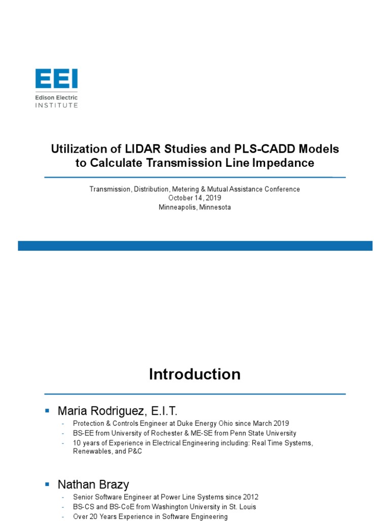 2019 EEI Line Impedance With PLS-CADD PDF | PDF | Electrical Impedance ...