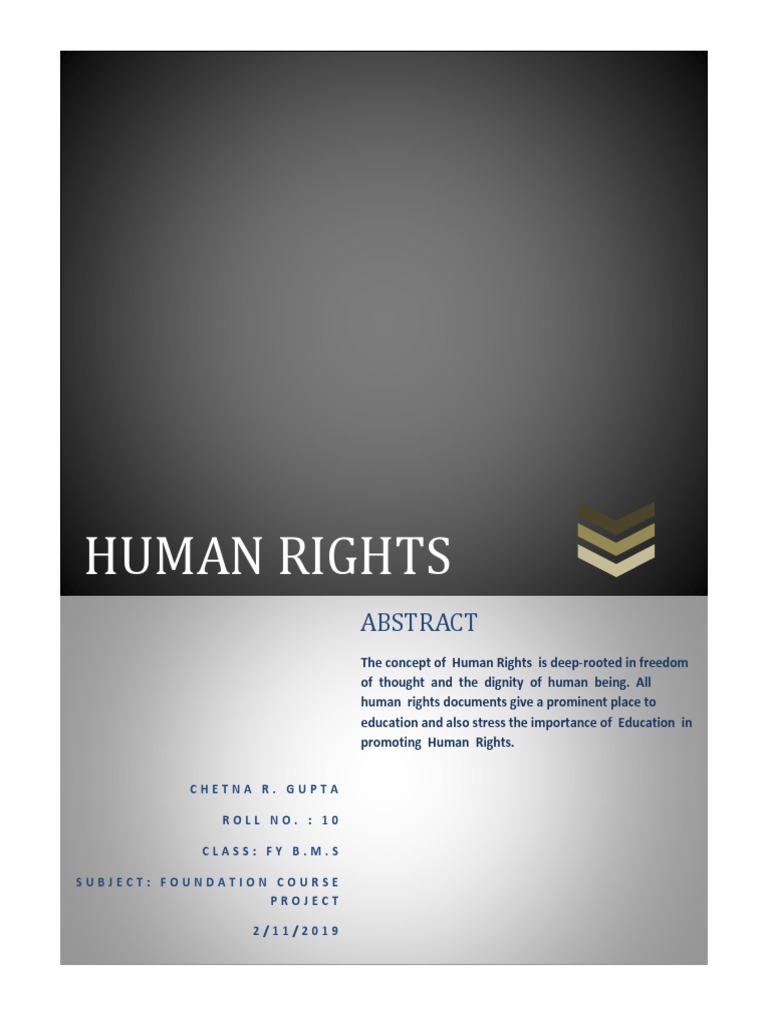 FC Project | PDF | Human Rights | European Convention On Human Rights
