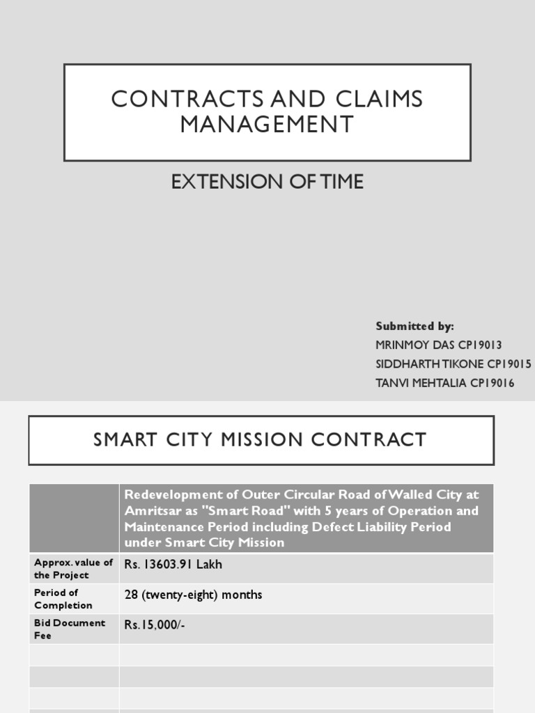 Reasons for Contract Time Extension | PDF | General Contractor ...