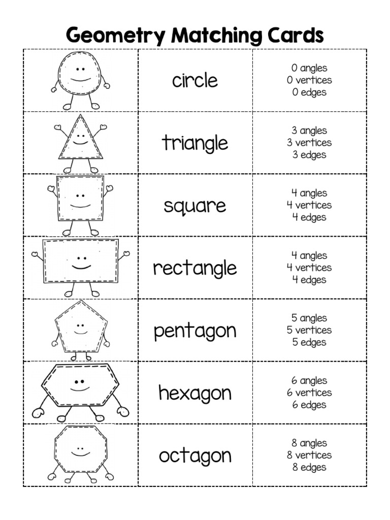 Geometry Matching Cards | PDF
