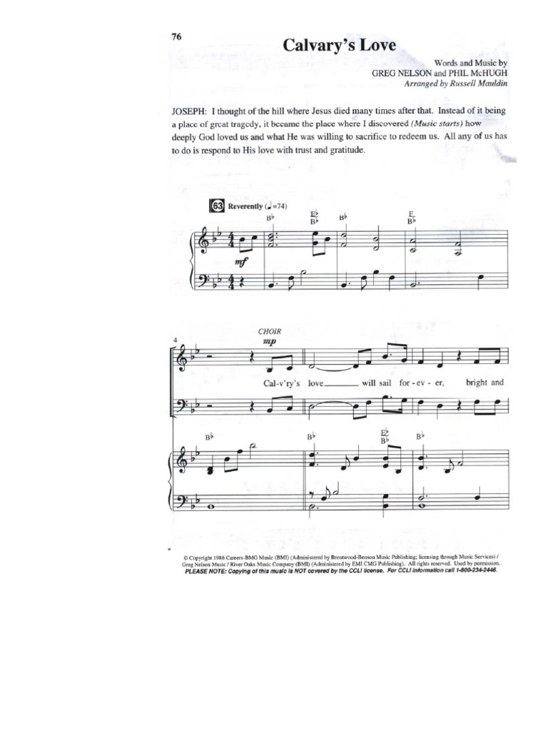 Calvary - S Love | PDF