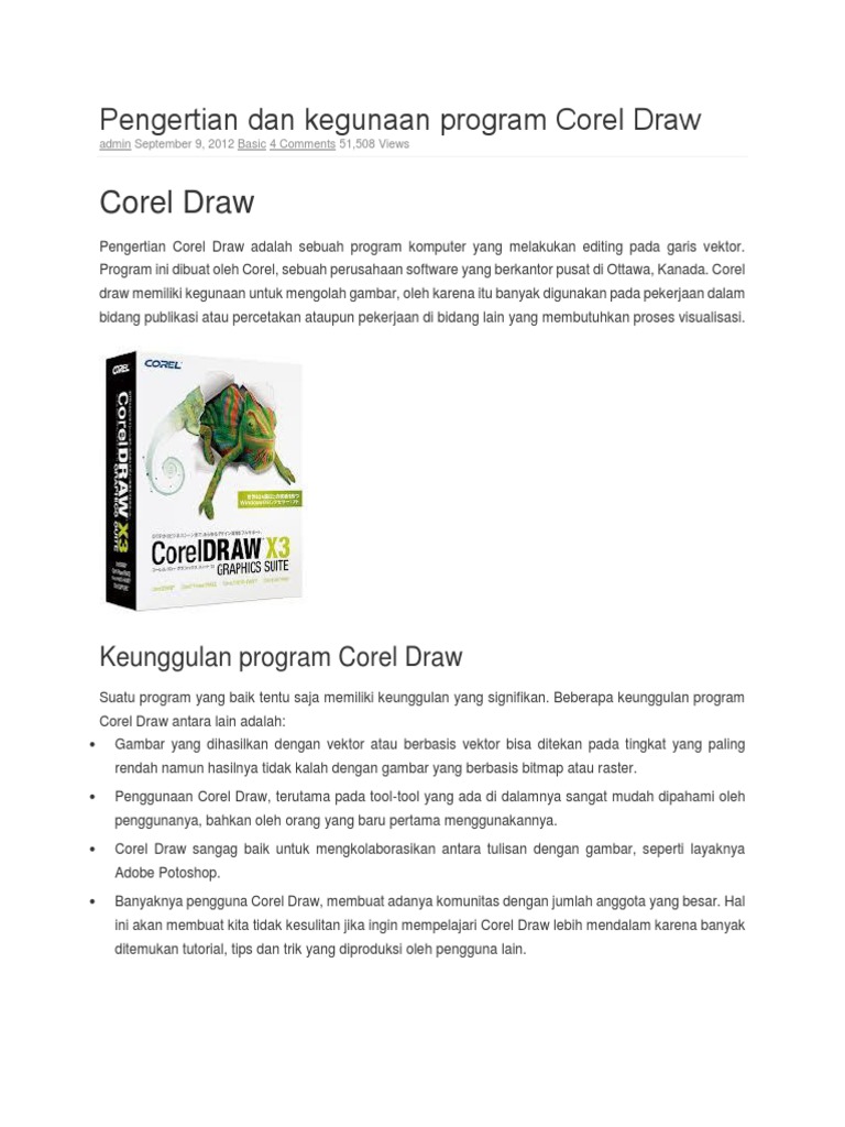 Keunggulan & Kegunaan Corel Draw | PDF