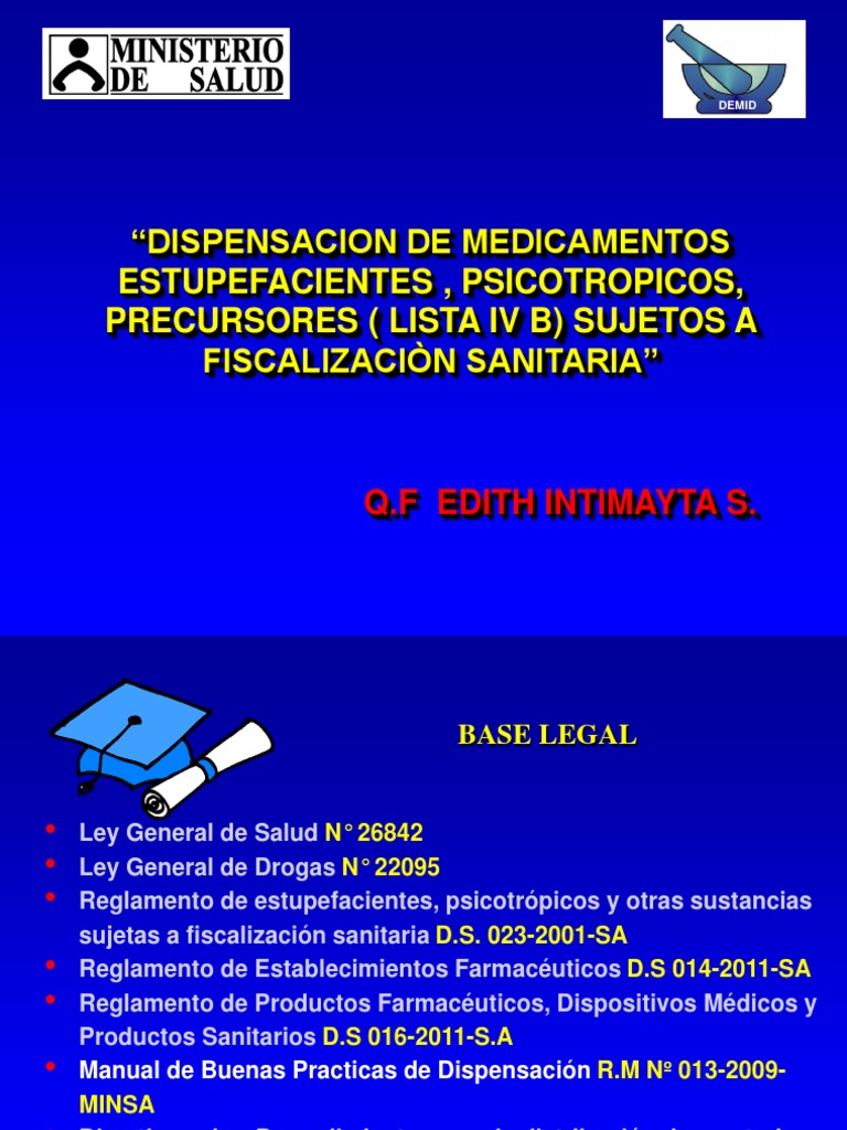 Dispensación de Prod. Controlados PDF | PDF | Prescripción médica ...